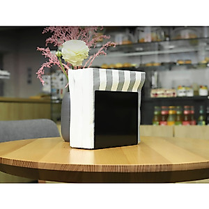 Modern Glossy Metal Napkin Holder - Black Napkin Holders For Table - Napkin Holders for Paper Napkins - Kitchen Napkin Holder - Kitchen Accessories - Restaurant and Bar Decor