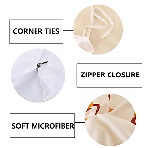 VIVIHOME 3PCS Black Bear Deer Bedding Set, Woodland Animals Elk Moose Wildlife Hunting Country Lodge Cabin Duvet Cover Set, Rustic Farmhouse Comforter Cover with 2 Pillowcases, Soft Microfiber, Queen