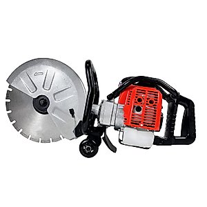 HIGOSPRO 1300W 14 Inches Concrete Saw Gas Powered Cut-Off Saw with EPA 51.7cc, petrol concrete saw, 4.8" Cut Depth and 2 Stroke Gasoline Grinder With Diamond Blade