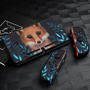 Cute Fox Switch Sticker Pretty Pattern Full Wrap Skin Protection for Nintendo Switch for Switch