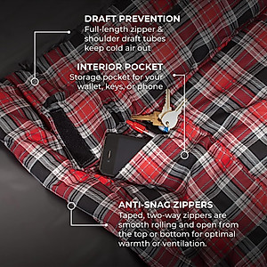 TETON Sports Celsius XXL 0 Degree Sleeping Bag with Compression Sack, Left Zipper, and SuperLoft Elite Material for Camping and Base Camp, Gray