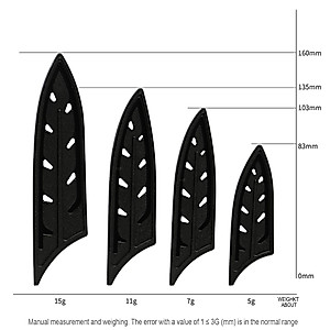 XYJ Knife Sheath Ceramic Knife Edge Guards 8 Pcs Set for 3 4 5 6 inch Knife Blade Protector Knife Cover for Ceramic Knife Kitchen Chef Knife Case Black White