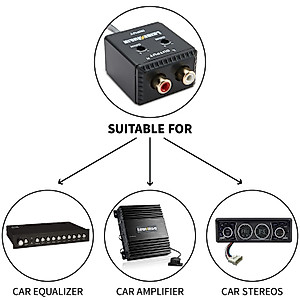 LEIGESAUDIO Car Stereo Hight to Low Converter,2 Channel Line Output Convertor with Remote Turn On RCA Car Line Converter Output Adapter - Black