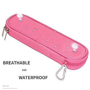 Mijibisu Toothbrush Travel Case Compatible with Philips Sonicare DailyClean 1100, ProtectiveClean 4100/5100/6100/6500, Sonicare ExpertClean 7500 and More.(CASE ONLY).Pink