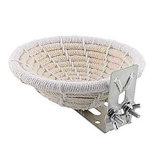ZRM&E Cotton Rope Bird Nest Warm Beds Small Parrot Cage Hatching Nest 11.5x6cm for Small Birds