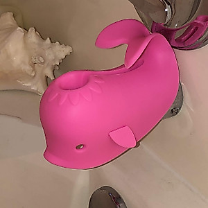 Bath Spout Cover for Bathtub - Faucet Baby Covers Protects Baby During Bathing Time While Being Fun. Cute Soft Whale Making Enjoyable Safe Baths Your Child Will Love. (1 Pack, Pink)