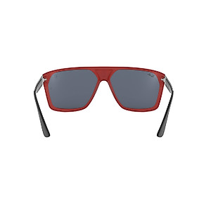 Ray-Ban Rb4309m Scuderia Ferrari Collection Square Sunglasses, Matte Red/Grey, 61 mm