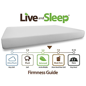 Live and Sleep - Resort Full Size 10-Inch Memory Foam Mattress in a Box - Medium Firm for Better Comfort, CertiPur Certified (Full)