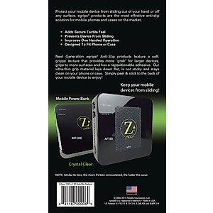 egrips 2pk Clear 2.13x3.5 54x89mm Rectangle, Universal Anti-Slip Grip Sticker for Mobile Phone Case, iPhone Galaxy Note Pixel, Not for Phone Sides or Curved Surfaces