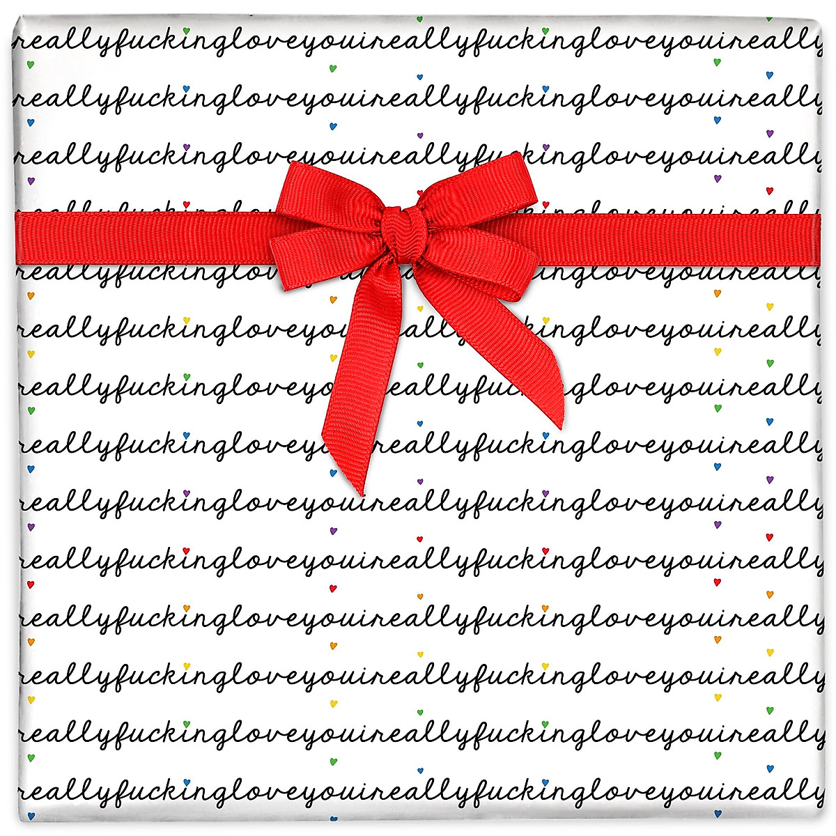 Central 23 Rude Wrapping Paper - I really f**king love you - Funny Wrapping Paper Adult - Inappropriate Gift Wrap - Perfect for Girlfriend or Boyfriend - Birthday Anniversary Valentines Day