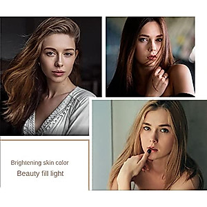 Zxsdjksd Mobile Phone Fill Flash Lens Light Lamp Clip Three Stop Dimming Mini Durable Practical 10 LED Selfie Ring Beauty,Pink