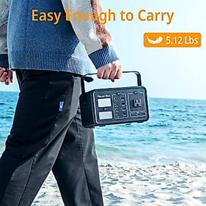 Portable Power Station,ROADOM 222Wh/60000mAh Solar Generator,110V/200W Pure Sine Wave AC Outlet,Lithium-Ion Battery Packs for Outdoor Camping Travel Road Trip Hunting Emergency Home Backup