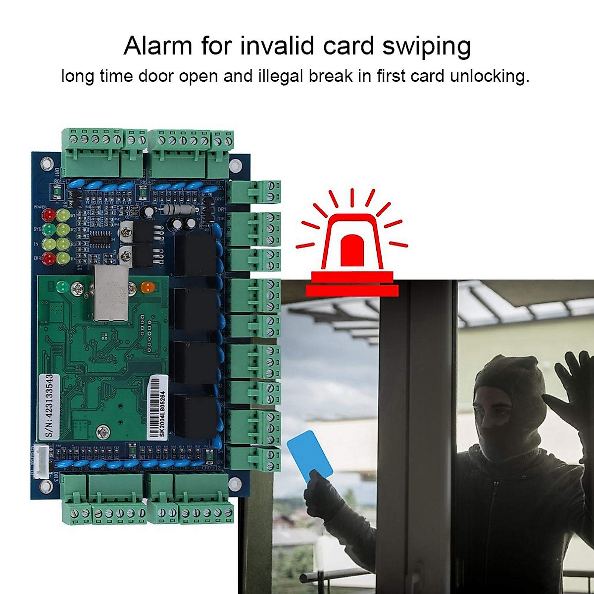 Access Control, Network Tcp/ip Access Control Panel Reader For 4-door