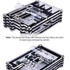 Smraza Raspberry Pi 3 B+ Case with Fan, 5V 2.5A Power Supply and 3 Heat Sinks for Raspberry Pi 3 Model B+ (B Plus), 3B, 2B