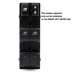 Front Driver Side Power Window Switch Compatible for 2007-2012 Nissan Altima Replace# 25401ZN50B, 25401ZN50C