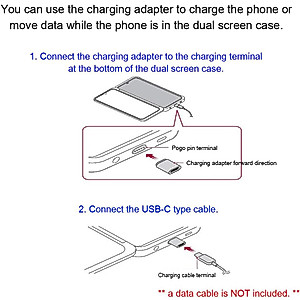 Genuine OEM Origianl LG Dual Screen Cover Case Charging Adapter Gender for LG V60 ThinQ