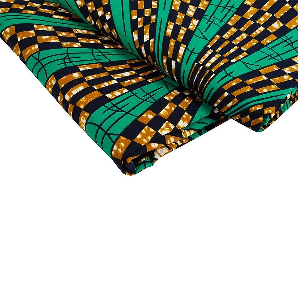 African Fabric 100% Cotton Ankara Wax Print Fabric 6 Yards Cloth for Party Dress