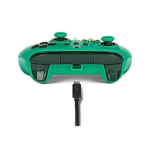 PowerA Enhanced Wired Controller for Xbox Series X|S - Green, Gamepad, Wired Video Game Controller, Gaming Controller, Works with Xbox One - Xbox Series X