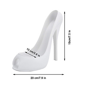 Aqur2020 Shoe Wine Bottle Holder Innovative Wine Rack High Heeled Shoe Shape Wine Bottle Display Holder Home Decoration Accessories(White)