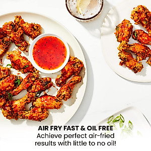 Chefman TurboFry 2-Quart Air Fryer, Dishwasher Safe Basket & Tray, Use Little to No Oil For Healthy Food, 60 Minute Timer, Fry Healthier Meals Fast, Heat And Power Indicator Light, Temp Control, Grey