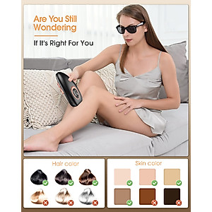 LZSTOP Hair Removal for Woman and Man,IPL Device, Permanent Painless Removal, Upgrade 999,999 Flashes Lifetime to Use, At-Home Use Facial ,Lips, Arms, Legs, Bikini, Back Black