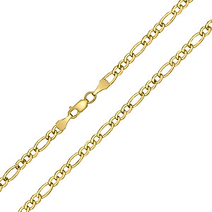 14K Yellow Gold Filled 3.5mm Figaro Chain with Lobster Clasp - 20 Inch