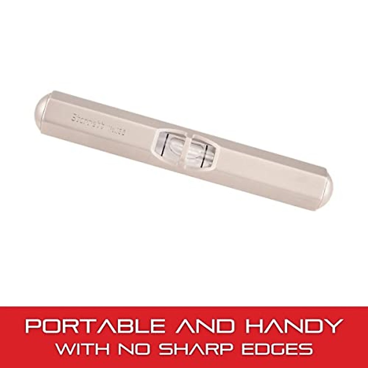 Starrett Pocket Level with Main Vial - Ideal for Machine Shop and Tool Room Use - 3-1/2" (88mm) Length, Satin Nickel-Plated Finish, Hexagon Stock with Convex Ends - 135B
