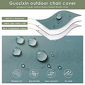 Guozixin Furniture Covers Chair Covers Waterproof Outdoor Furniture ，Waterproof Outdoor Lawn Patio Furniture Covers Fits up to39.25" W x 37.5" D x 38.5" H, 2 Pack, Grey.