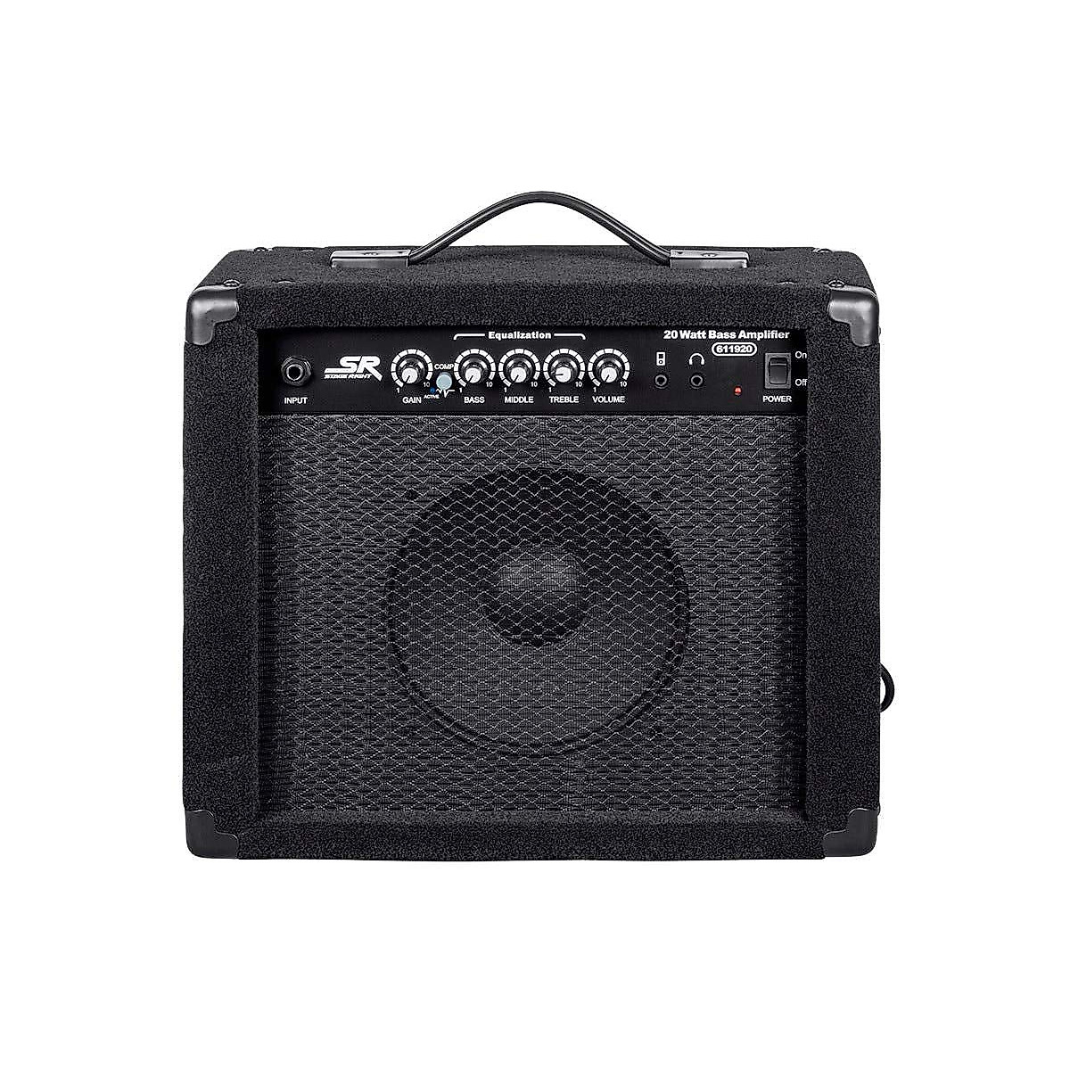 Monoprice 1x8 Bass Combo Amplifier, 20-Watt, 3-Band EQ, Headphone Output