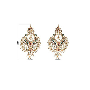 Tarinika Antique Gold Plated Ehimay Drop Earrings with Guttapusalu Design - Indian Earrings for Women | Perfect for Ethnic Occasions | Traditional South Indian Jewelry | 1 Year Warranty*