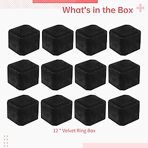 Tideme 12 PCS Velvet Ring Boxes, Earring Pendant Case, Ring Box for Wedding, Engagement Ring Box, Jewelry Gift Box, Display Box for Rings, Earrings