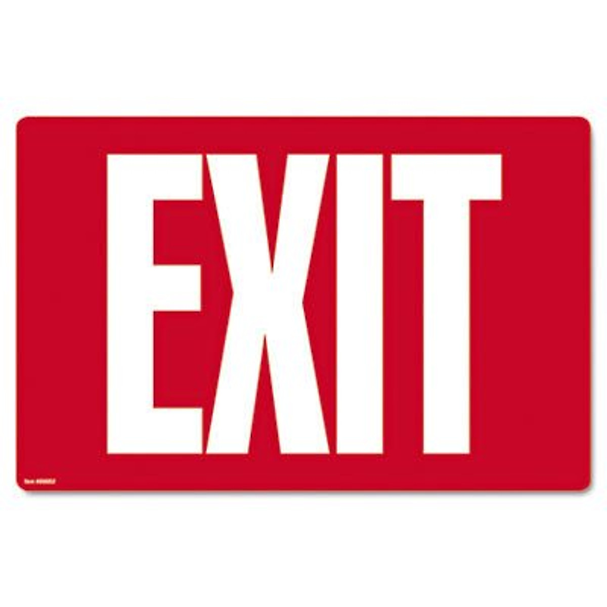 Glow-in-the-Dark Safety Sign, Exit, 12 x 8, Red