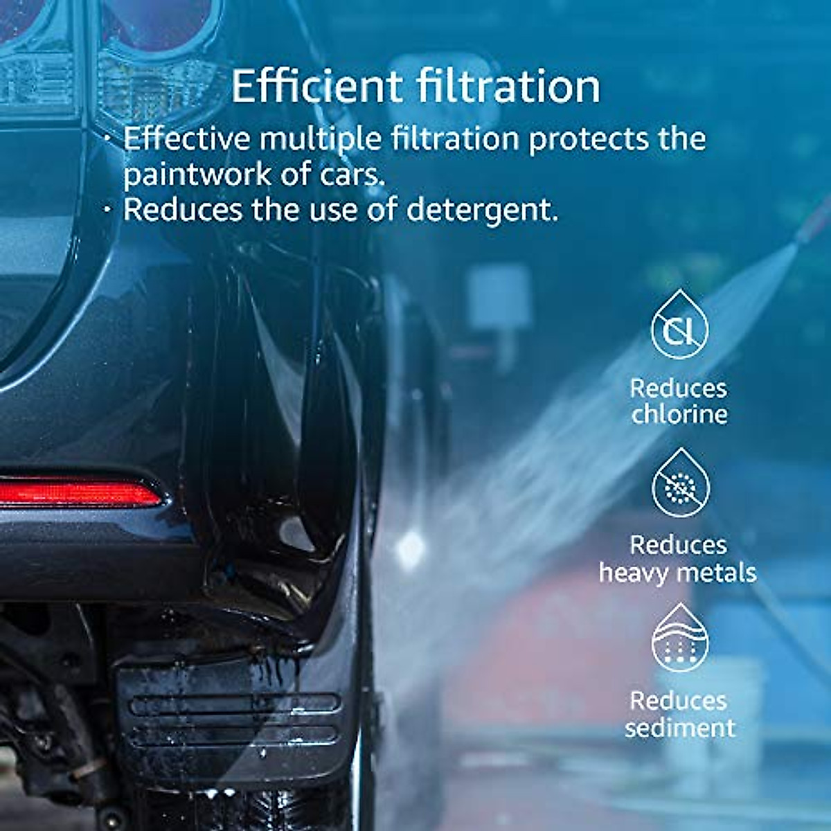 AQUACREST Inline Water Filter, Dedicated for Car Washing, Window & Yard Cleaning, Effectively Reduce Hard Water Spots, Soften Water, Upgraded Formula, Pack of 2