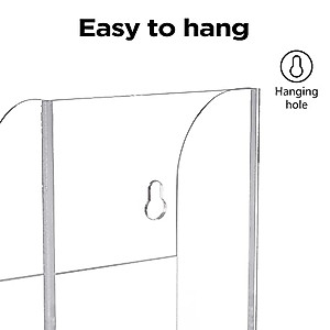 HBlife Acrylic Remote Holder Organizer, Clear TV Remote Control Holder Wall Mount Remote Caddy for Bedside, Media Organizer Storage Box 1 Compartment