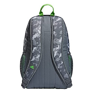adidas Creator 2 Backpack, Essential Camo Grey/Lucid Lime Green/Onix Grey, One Size