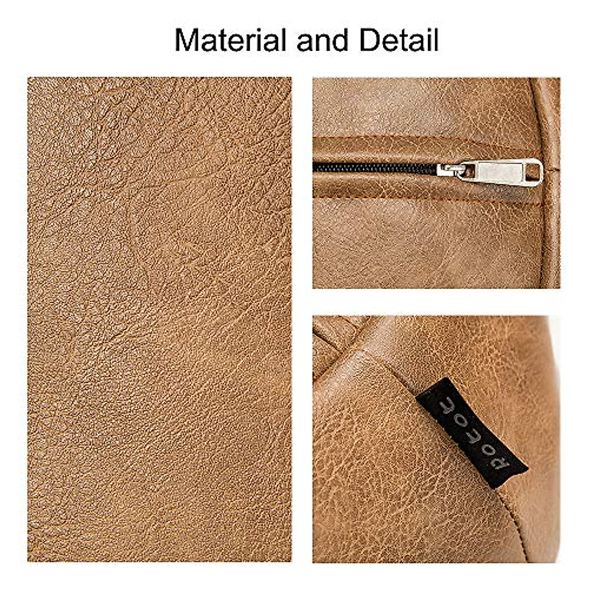 ROTOT Unstuffed Pouf Cover, Ottoman, Bean Bag Chair, Foot Stool, Foot Rest, Storage Solution or Wedding (Empty & New) (Amaretto)