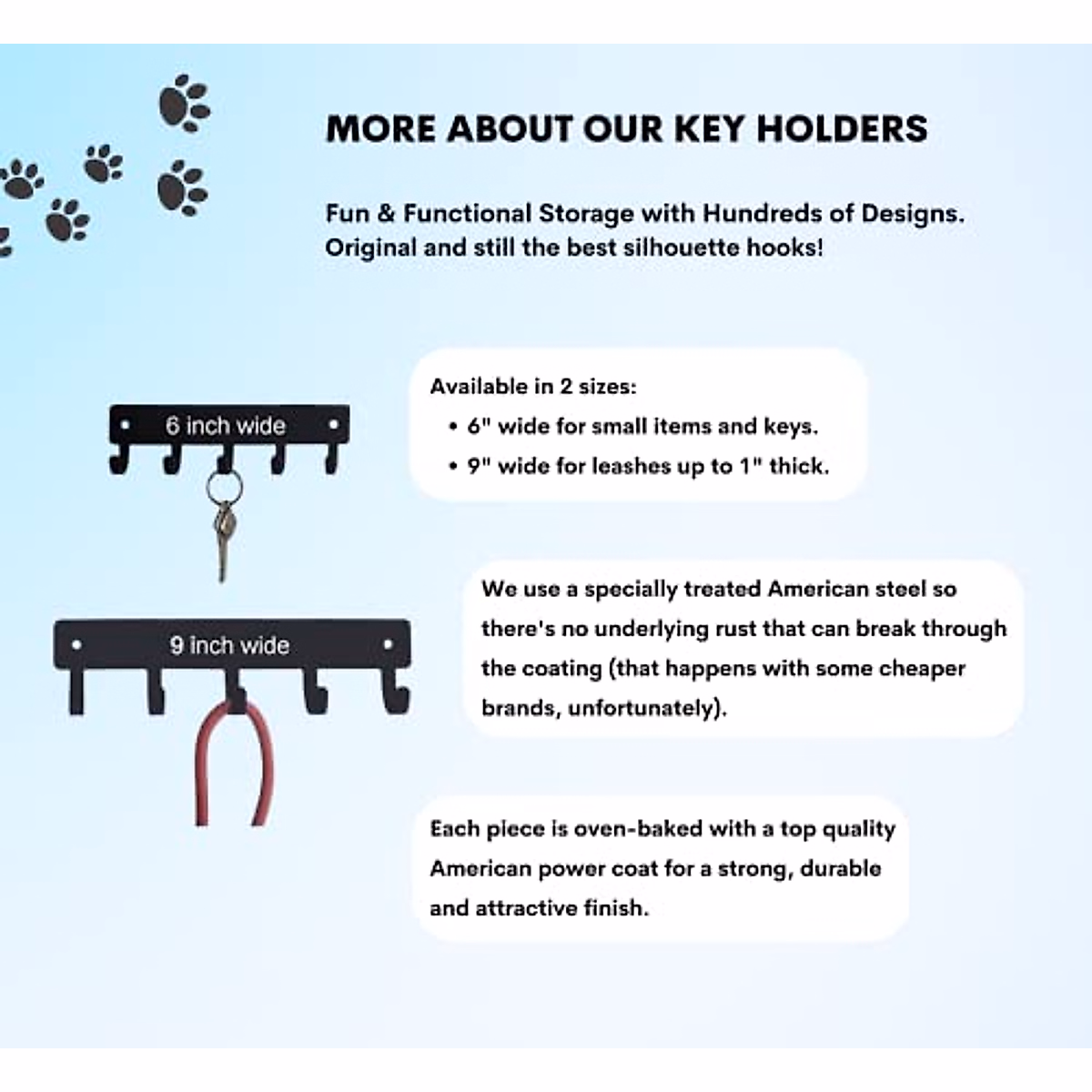 The Metal Peddler GSP on Point - German Shorthaired Pointer Dog - Key Holder for Wall - Small 6 inch Wide - Made in USA; Gift for Dog Lovers