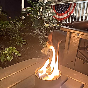 City Bonfires Portable Fire Pit - Mini Fire Pit, Table Top Firepit, No Wood, No Embers, 3-5 Hours of Burn Time - Food Safe for Smores - Lightweight, Emergency Heat, Camping Stove (2-Pack)