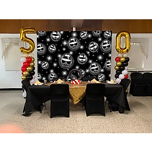 Cholo Theme Backdrop Early 2000s Background 7x5FT Black Glitter Old School Photography Banner Kids Birthday Cholo Party Decoration Props (84x60 inch)