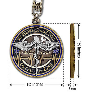Armor Coin Medical Services EMT EMS Appreciation Key Chain