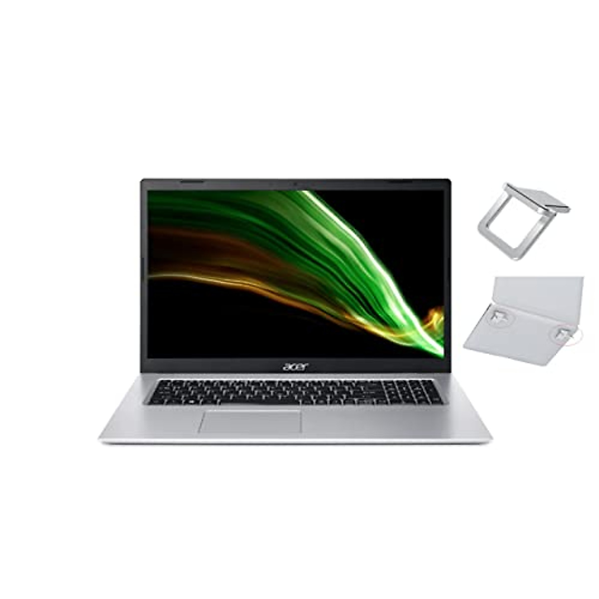Acer Aspire 3 17.3" FHD IPS High Performance Laptop | 11th Gen Intel Core i5-1135G7 | 20GB DDR4 | 1TB SSD | Intel Iris Xe Graphics | Windows 10 Home | Silver | with Laptop Stand Bundle