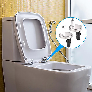 Colomira Toilet Seat Fixings, 2 Pcs Universal Quick Release Toilet Seat Fittings, Stainless Steel Toilet Seat Screws Kit for WC Toilet Blind Holes