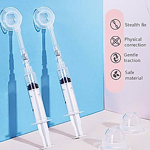 Gipizi Inverted Nipple Puller 2 PC Nipple Aspirator Corrector Women Nipple Suckers for Flat Nipples