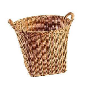 DimyFew Desktop Storage Basket Woven Storage Basket with Handles, Multipurpose Flower Basket, Home Storage for Tabletop Cabinet Home, L