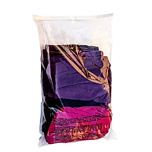 Poly Bags with Suffocation Warning 9x12", 11x14", 14x20" - Large Combo Pack of 300 (100 each size) - Clear Poly Bags by Retail Supply Co - Resealable