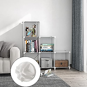 Wolizom Plastic Connector 20 Wire Cube Plastic Connector for Modular Storage Organizer Closet and Wire Shelving（White）