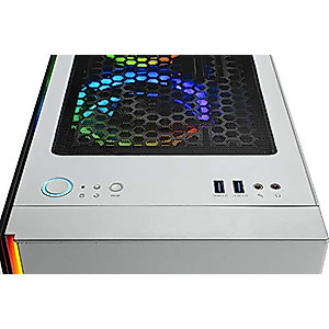 SkyTech Archangel 3.0 Gaming Computer PC Desktop - Ryzen 7 3700X 8-Core 3.6GHz, RTX 3060 12GB, 1TB SSD, 16GB DDR4 3200, RGB Fans, AC WiFi, 600W Gold PSU, Windows 11 Home 64-bit, White