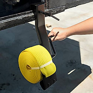 MotorbyMotor Winch Straps Winder, Roll-up Flatbed Trailer Winch Straps up to 2" 3" 4" Ratchet Tie Down Strap Webbing Winder, Used in Trailers, Trucks, Warehouses, Docks, Vans