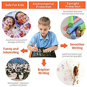 LEYAOYAO LCD Writing Tablet, Colorful Drawing Tablet with Protect Bag, Kids Drawing Pad 8.5 Inch Doodle Board,Toddler Boy and Girl Learning Toys Gift for 3 4 5 6 Years Old (Orange)