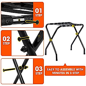 Ulimart Luggage Rack 2 Pack Steel Frame Folding Suitcase Stand,Luggage Rack For Guest Room,Easy Assembly Luggage Stand For Hotel For Bedroom,Guest Room Essentials